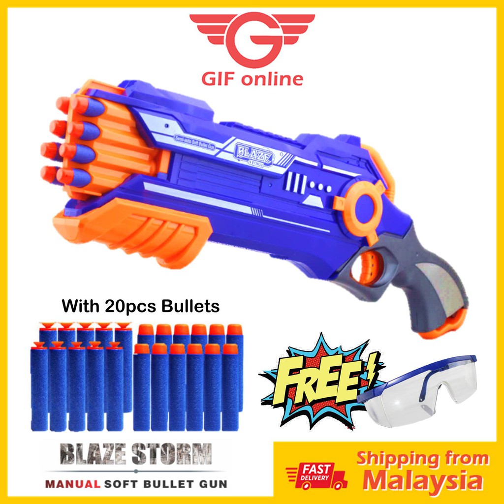 🔥Ready Stock🔥 Toy Shot Gun Blaze Storm Manual Soft Bullet Gun With ...