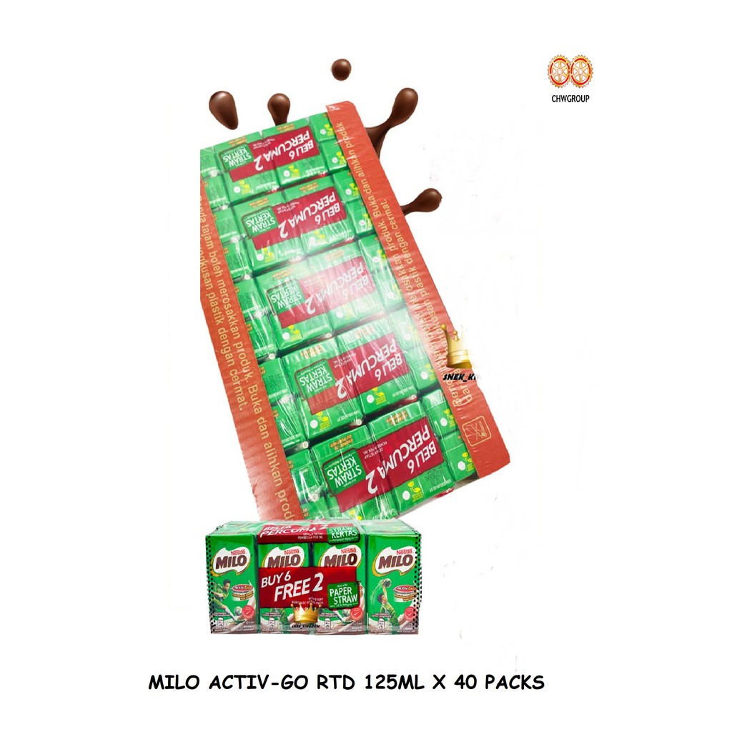 Nestle milo activ-go uht chocolate drink malt milo kotak minuman coklat ...