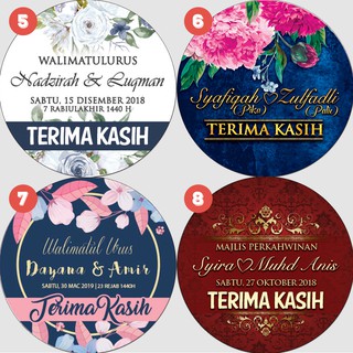 STICKER KAHWIN DOORGIFT LABEL STIKER MURAH 4CM 100pcs | Shopee Malaysia