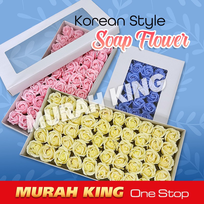 50pcs KOREA STYLE QUALITY 3/5 Layer SOAP FLOWER / BUNGA SABUN / FLOWER ...