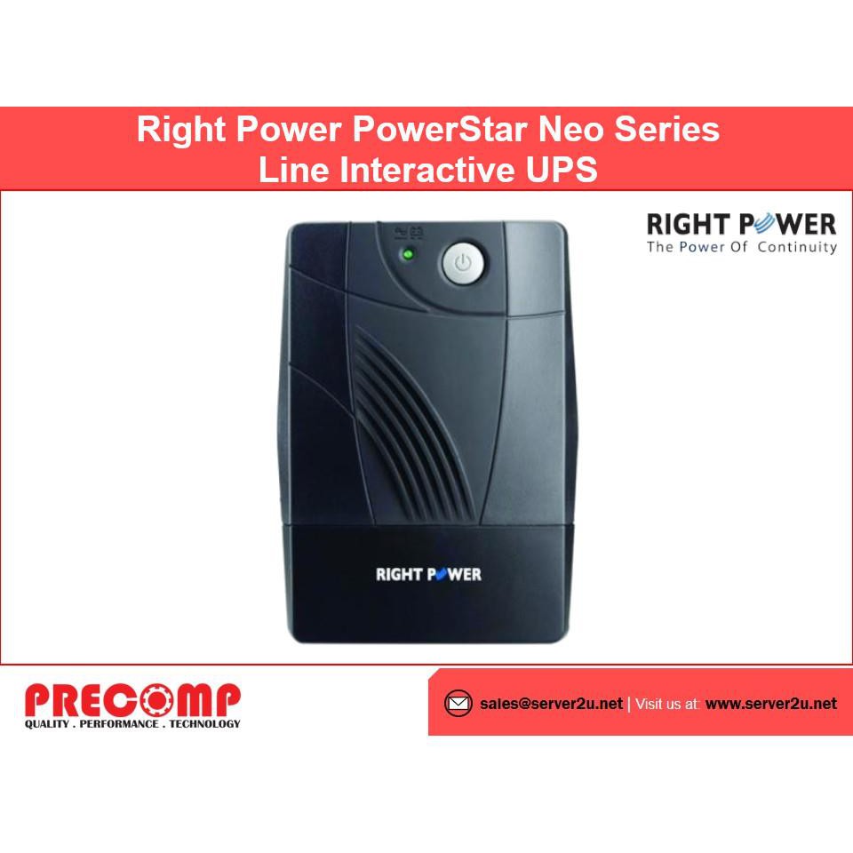 Right Power Line Interactive UPS PowerStar Neo 800VA (PowerStar Neo 800 ...