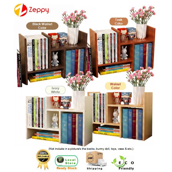 Shoe rack rak kasut Portable Table DIY Wooden Book Shelf Bookcase ...
