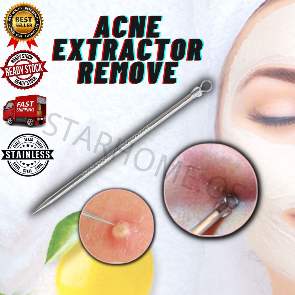 Acne Extractor Remover Blackhead Pimple Needles Blemish [Random Size ...