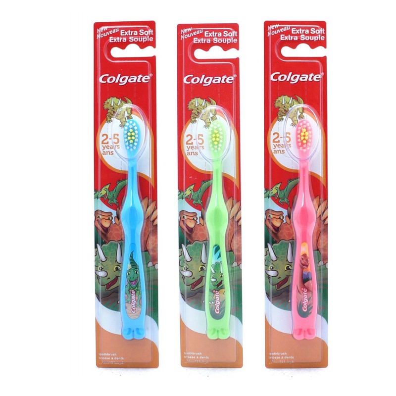 Colgate Extra Soft Kid Toothbrush Dinosaur Design for Age 2-5 1pcs ...
