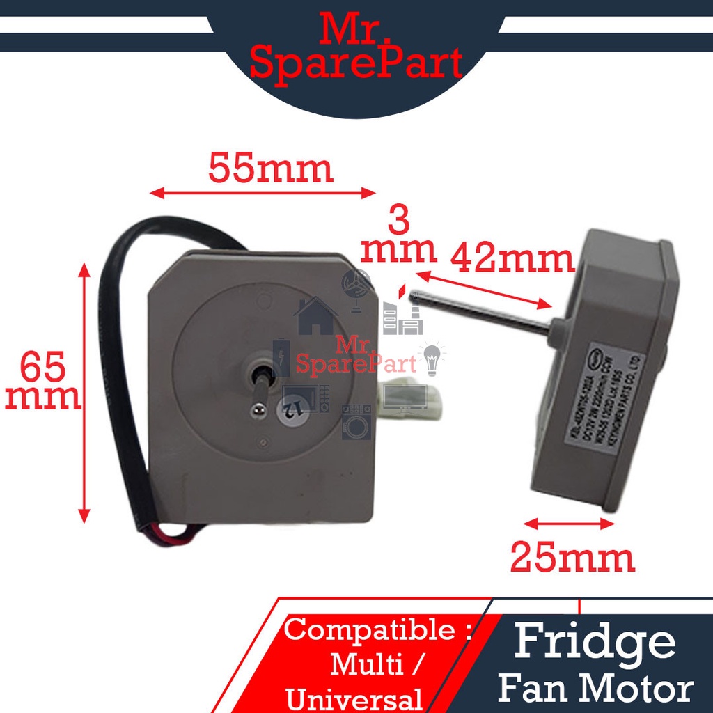 ( Compatible Brand : Multi / Universal ) Fridge Fan Motor KBL-48ZWT05 ...