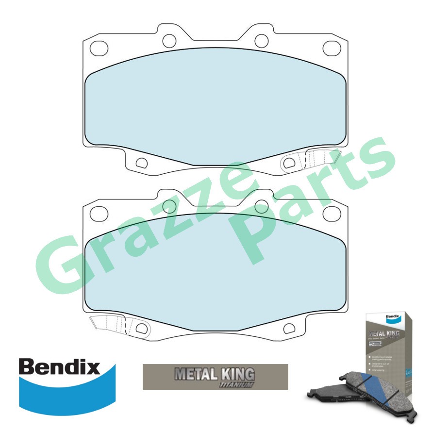 Bendix Metal King Brake Pad Front DB1739 - Toyota Hilux Vigo KUN25 ...