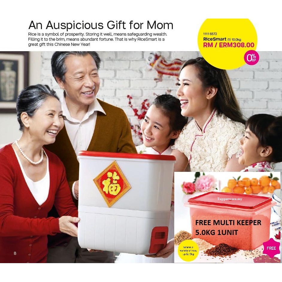 Free Multi Keeper(1)5.0KG-Tupperware CNY Rice Smart(1)10KG | Shopee ...