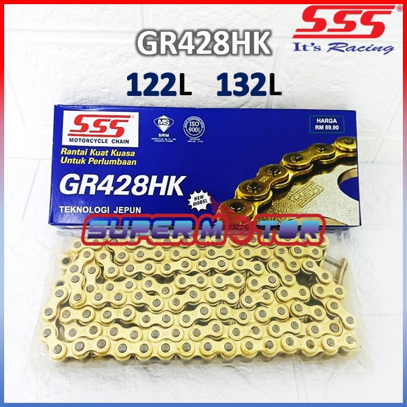 RANTAI SSS GR428 HK HEAVY DUTY GOLD CHAIN 428 122L 132L | Shopee Malaysia