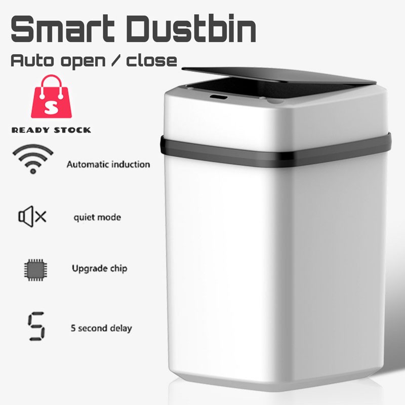 Rss_Automatic Touchless Motion Sensor Electronic Dustbin Anti Odor Wide ...