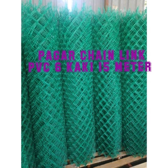 PAGAR CHAIN LINK PVC 15meter (6Kaki x 15meter) | Shopee Malaysia