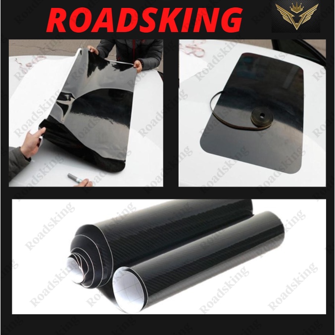 Car Imitation Fake Sunroof Sticker Black Glossy Wrap Roof Vinyl Film ...