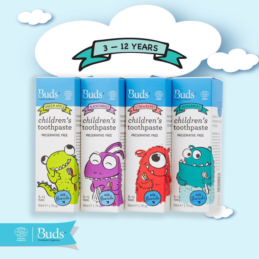 BOO Children's Toothpaste with Fluoride - Peppermint (50ml) | Shopee ...