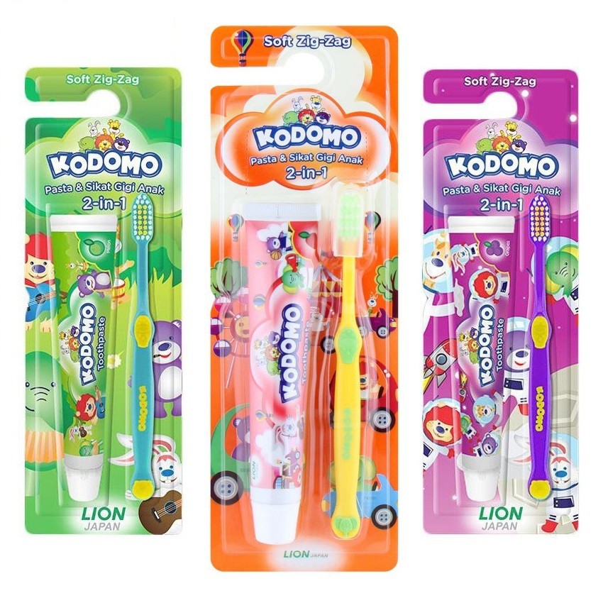 Kodomo Lion Children Toothpaste & Toothbrush (2 in 1 Set) | Shopee Malaysia