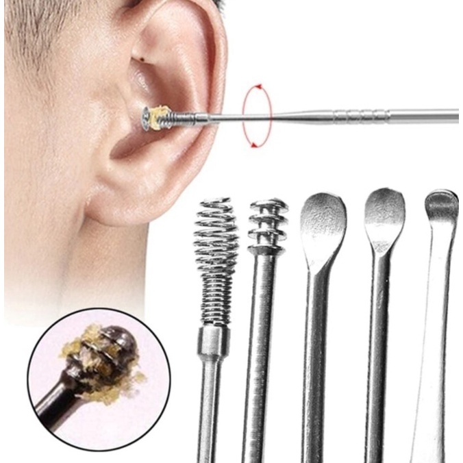 SPIRAL Ear Digger Stainless Steel Ear Digger Children Adult Ear Digger ...