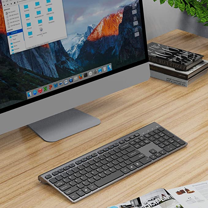 Wireless Keyboard J Joyaccess Full Size And Thin Rechargeable Keyboard Wireless For Laptop