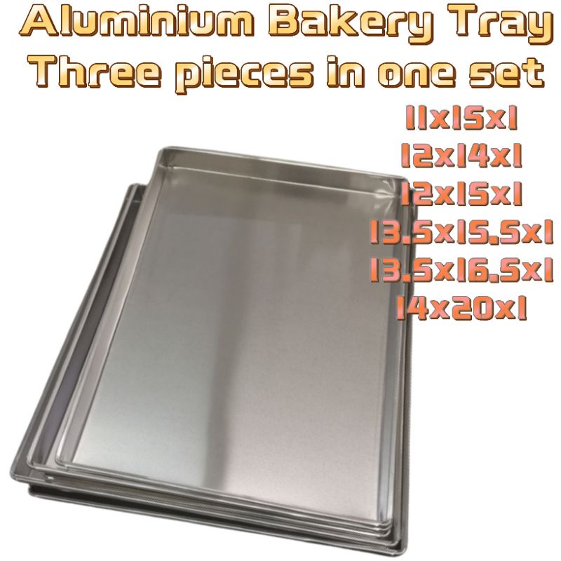 Three tray in one set Aluminium Bakery Tray / Size in inch 12-20 ...
