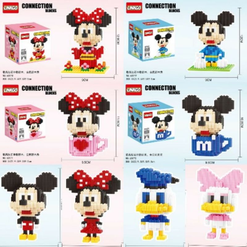 [Ready Stock] Mickey Mouse Building Blocks Diamond Nano Block Mirco ...