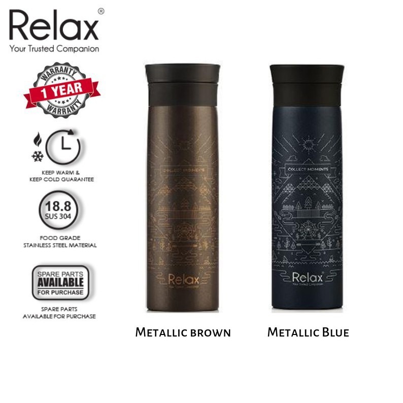 Relax 18.8 Stainless Steel Thermal Flask 500ml (D5050) | Shopee Malaysia