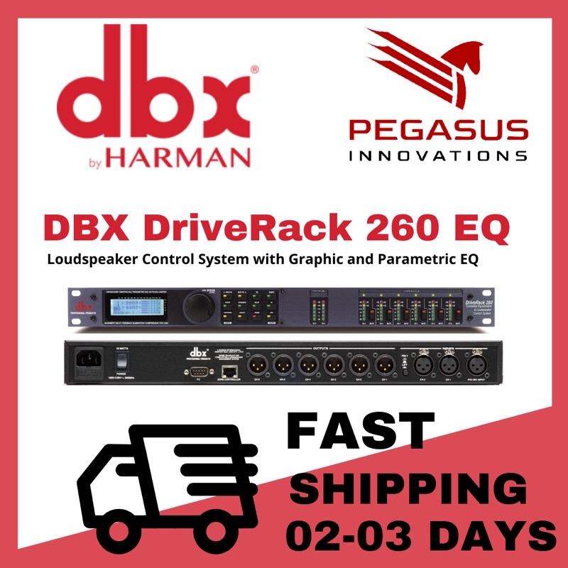 dbx DriveRack 260 EQ & Loudspeaker Control System EQ & Loudspeaker Control System with Graphic ...
