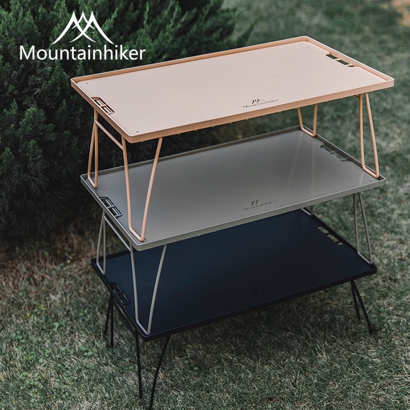 MOUNTAINHIKER Folding Table Iron Steel Mesh Folding Table Camping ...