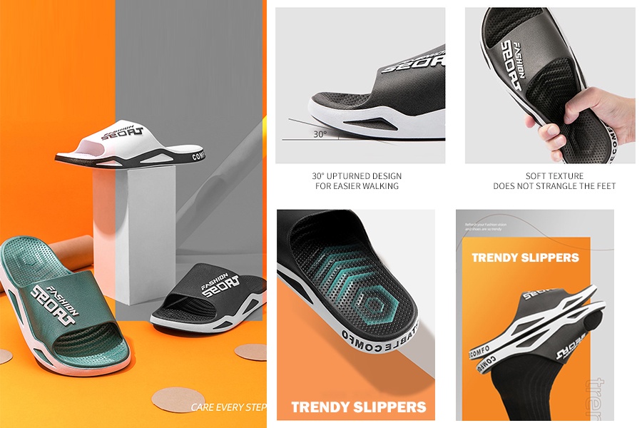 flipper slipper Flip flops Fashion Slippers For Men Outdoor selipar ...