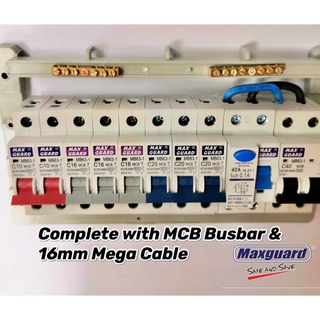 DB Box 12 way (Full Set) Maxguard 1P MCB 10A -20A Distribution board ...