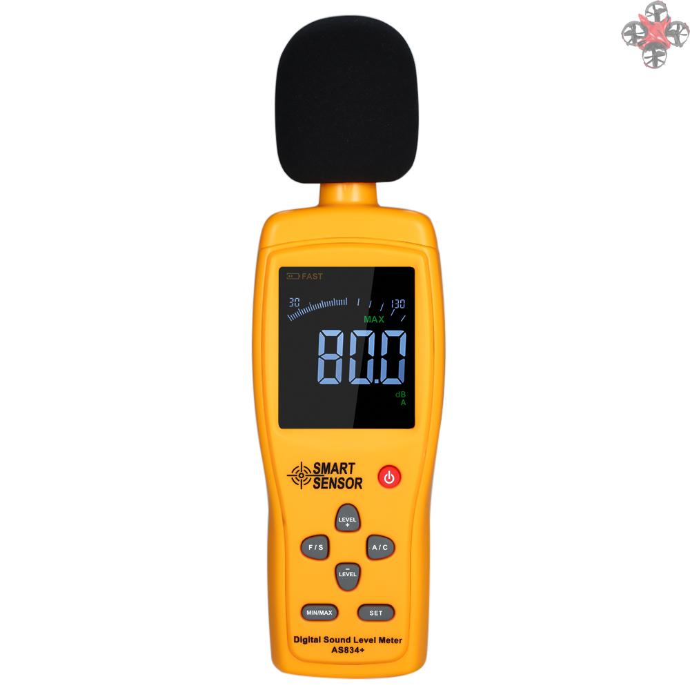 Smart sensor as834+ digital sound level meter digital noisemeter lcd ...