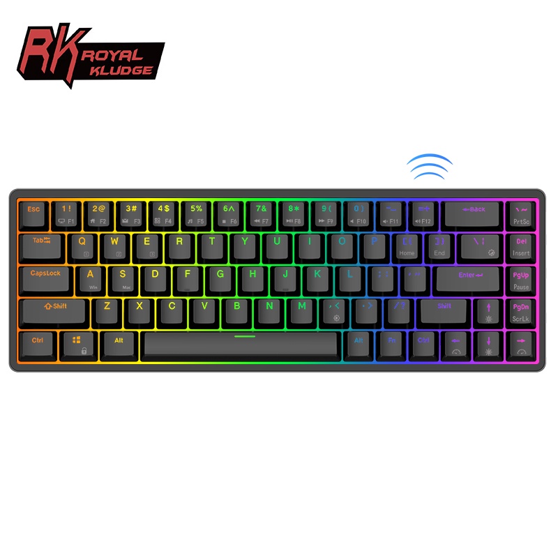 Royal Kludge RK837 RKG68 Mechanical Mini Wireless Keyboard With 60 ...