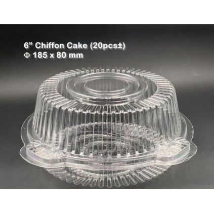 100pcs BENXON OPS C-38 6" Round Plastik Disposable Cake Tray Bekas Kek ...
