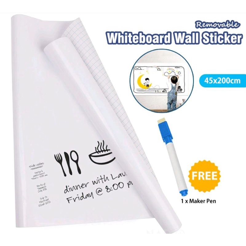 Whiteboard wallpaper sticker | Shopee Malaysia