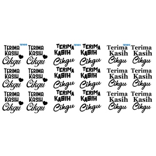 Thank You Teacher & Terima Kasih Cikgu Multiple Sticker (A4 Size) 6 ...