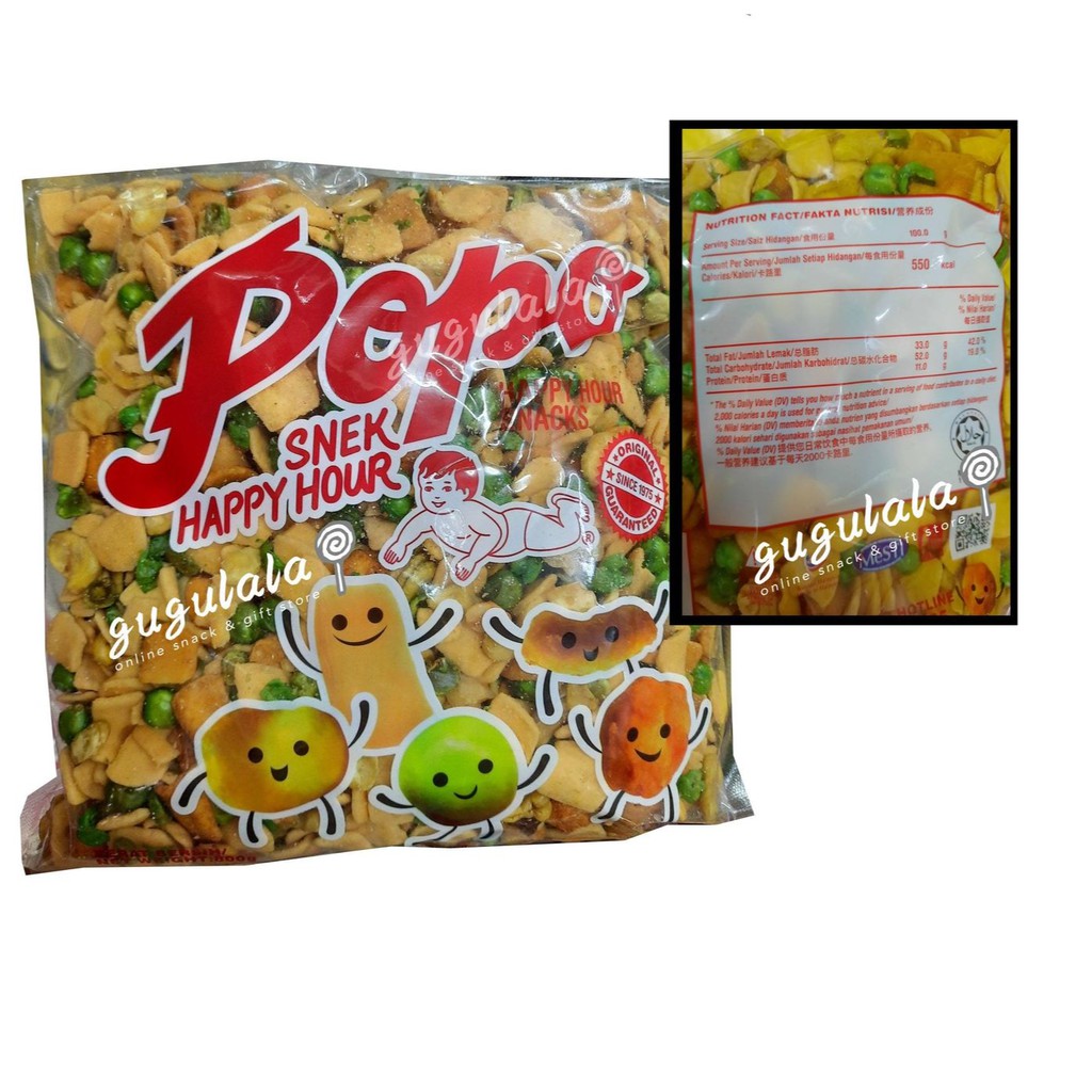 Popo Muruku Happy Hour Snacks 800g (Mix Nut & Muruku) | Shopee Malaysia