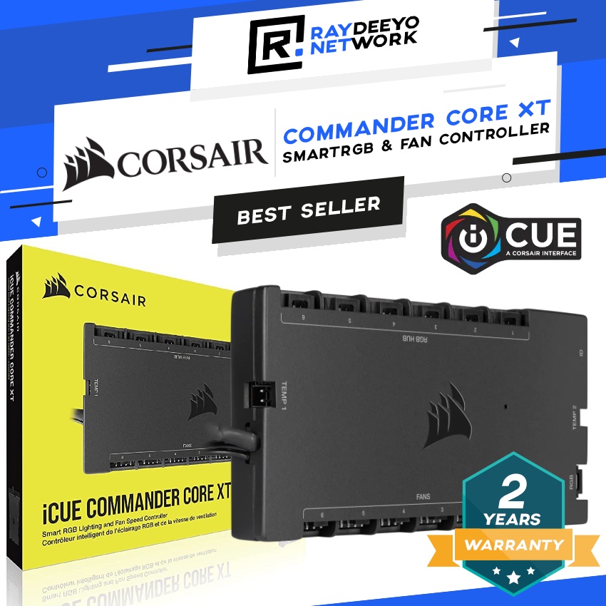 CORSAIR iCUE COMMANDER CORE XT Smart RGB Lighting and Fan Speed ...