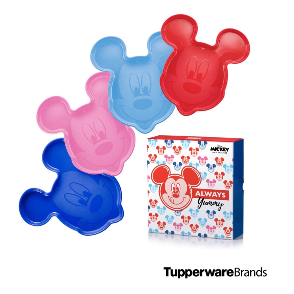 Tupperware Disney Mickey Mouse Feeding Set comprises Mickey Plates (4 ...