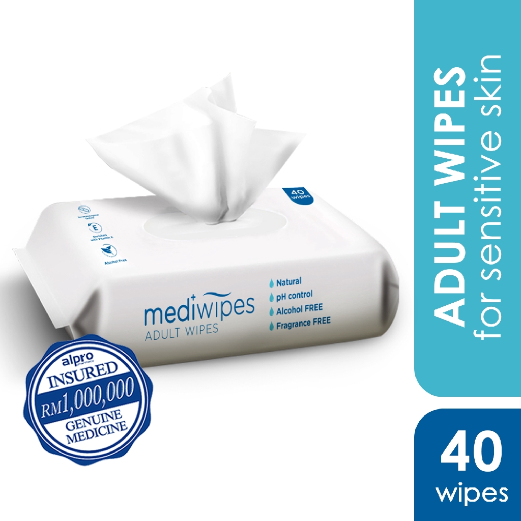 Alpro Pharmacy Exclusive - MediWipes Adult Wet Wipes Sensitive Skin (40 ...