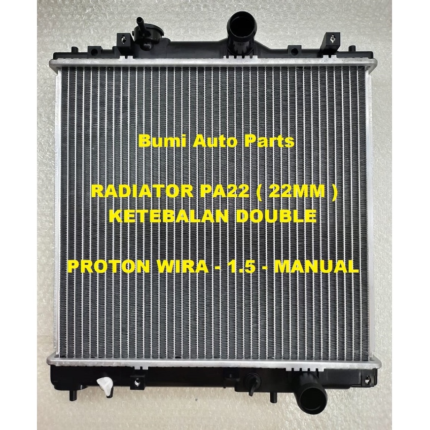 Radiator Wira 1.5 Manual Tangki Air Kereta Ketebalan Double PA22 (22mm ...