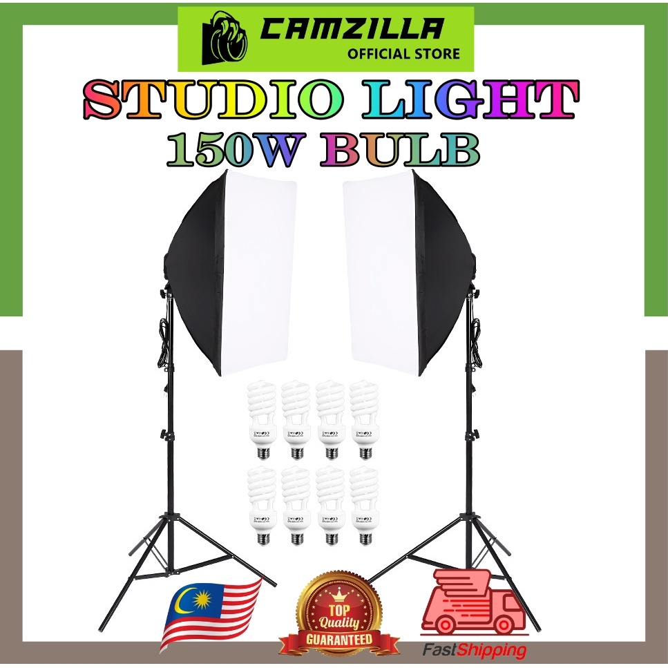 Lighting Softbox Kit Lampu Studio Light Lamp Bulb Mentol Tube Photo ...