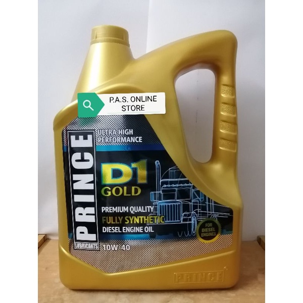 PRINCE D1 GOLD FULLY SYNTHETIC DIESEL ENGINE OIL 10W-40 7LTR | Shopee ...