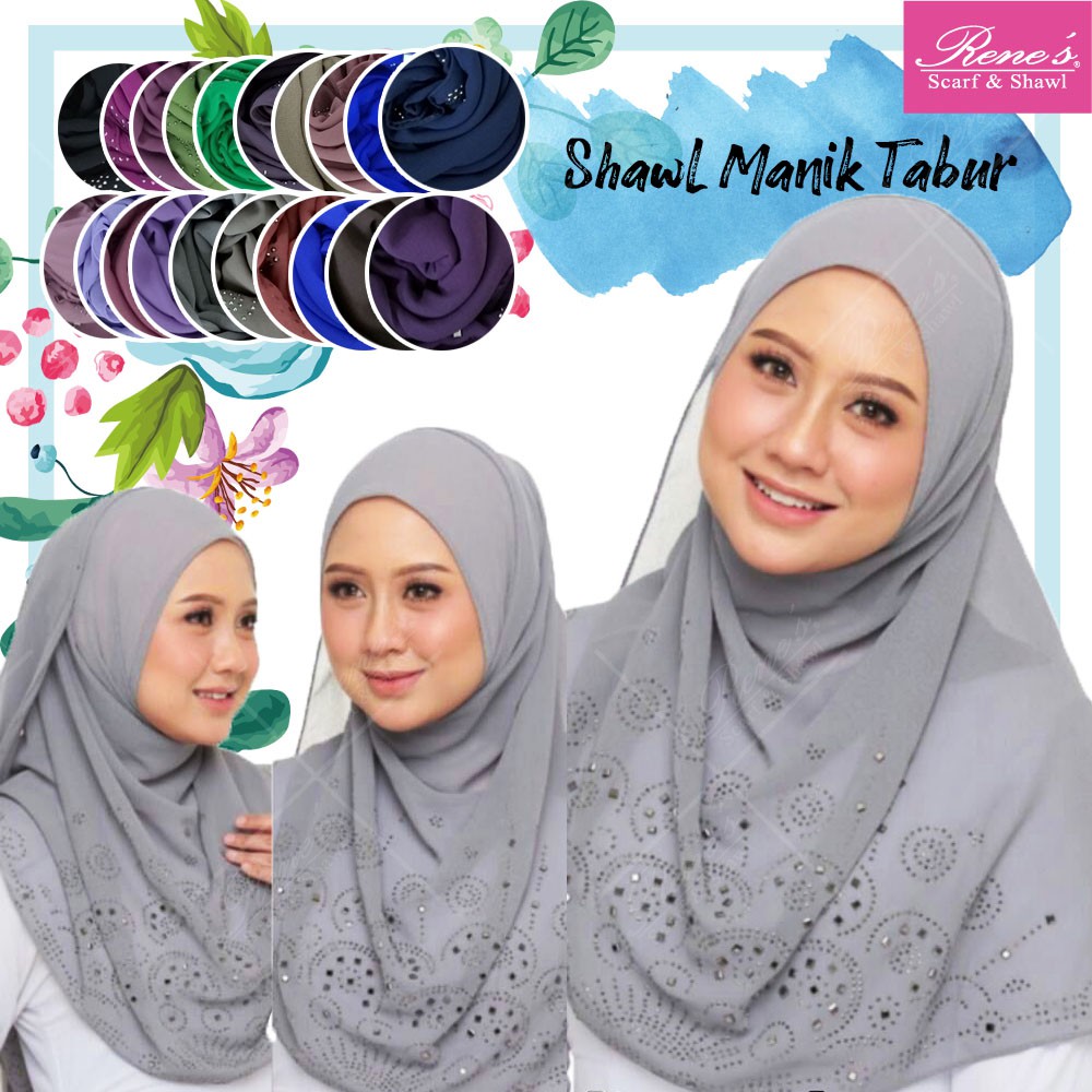 Shawl / Selendang / Scarf / Hijab Batu Tabur(S026) | Shopee Malaysia