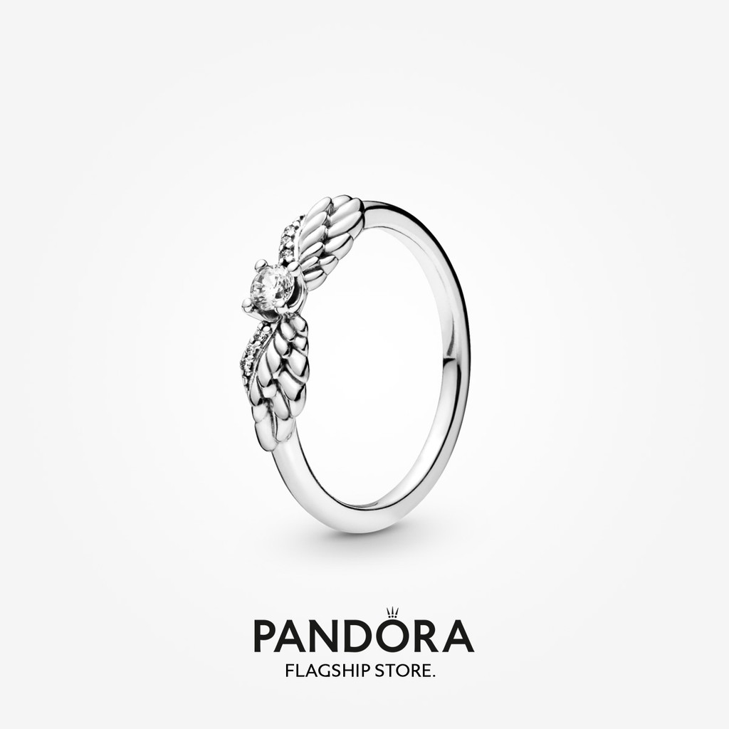 Pandora Silver Sparkling Angel Wings Ring | Shopee Malaysia