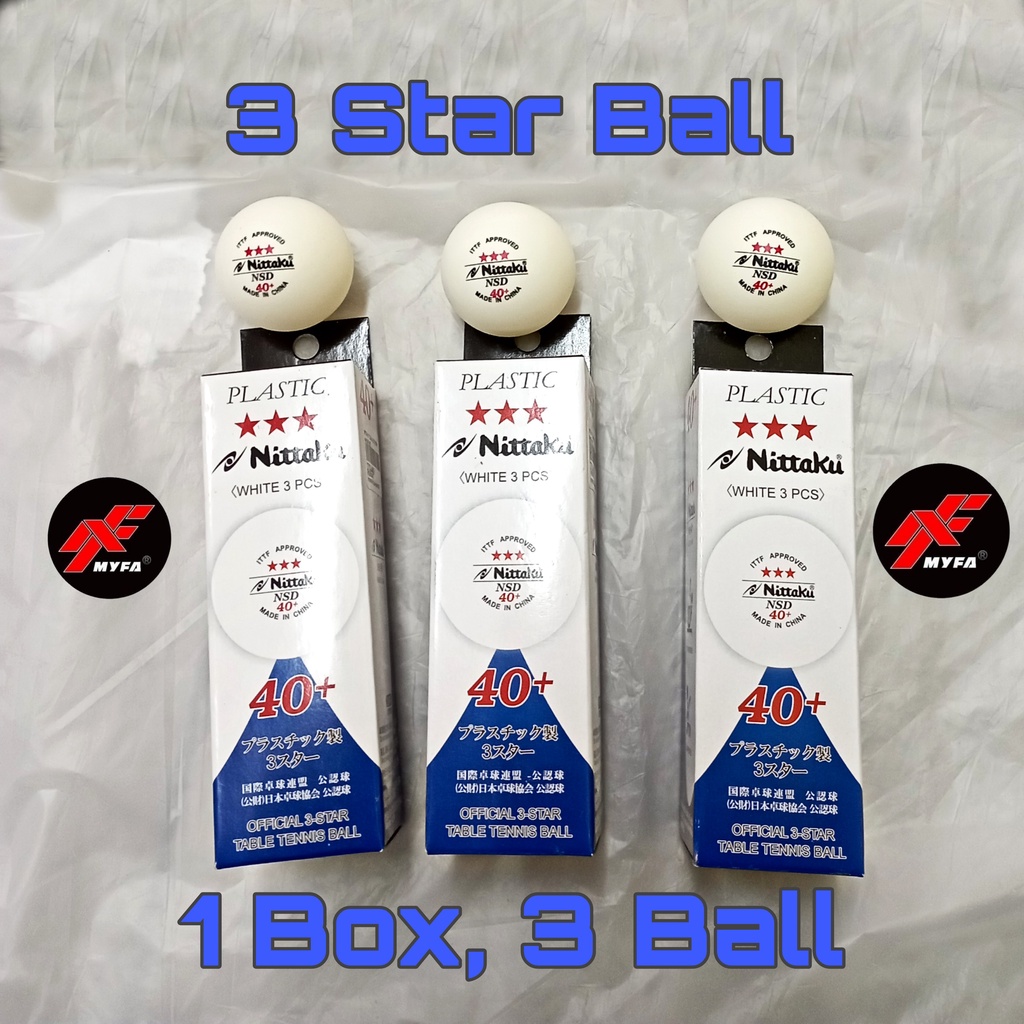 Nittaku 3-Star Standard | Ping Pong Ball | Table Tennis Ball | White | Shopee Malaysia
