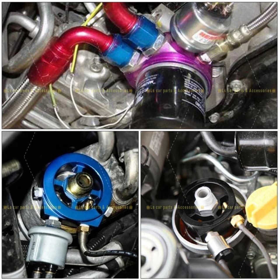 Oil Sandwich Plate Adapter Oil temp Oil pressure Filter Cooler MYVI ...