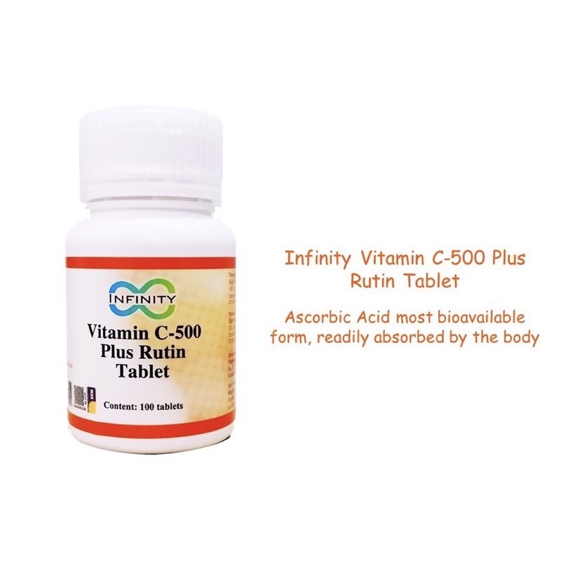 [FREE SHIPPING] Infinity Vitamin C 500mg + Rutin (100 Tablets) | Shopee ...
