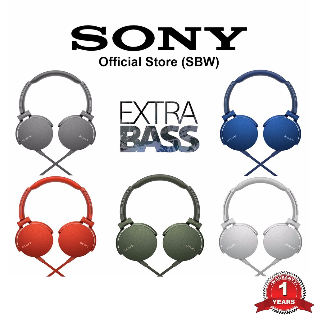 (PROMO) Sony MDR-XB550AP EXTRA BASS Music Stereo Headphones Headsets ...