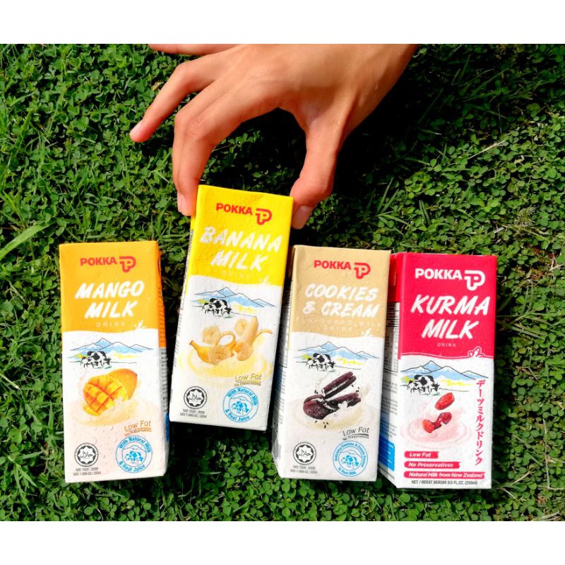 Susu pokka flavour pisang, mango, kurma, cookies&cream | BeeCost