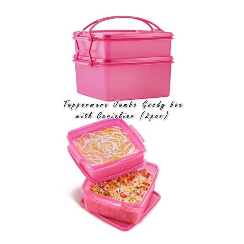 Tupperware Jumbo Goody box with Cariolier (2pcs) | Shopee Malaysia