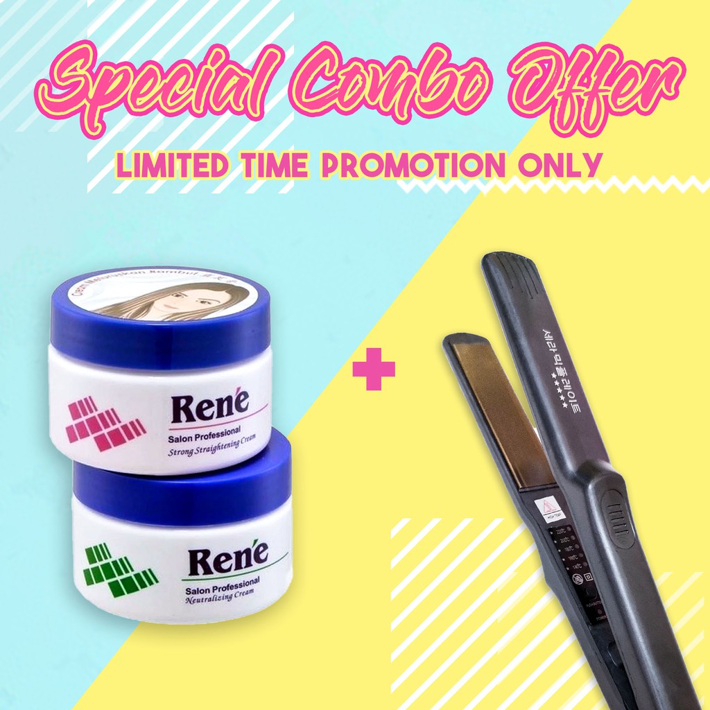 Rene Hair Strong Straightening Cream with Neutralizer (2x120ML ...