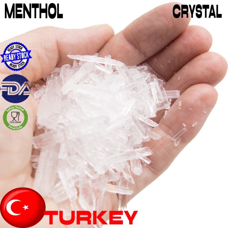 100%Pure Menthol Crystals Food Grade/ For Lip Balm, Vapour-Rub, Untuk ...