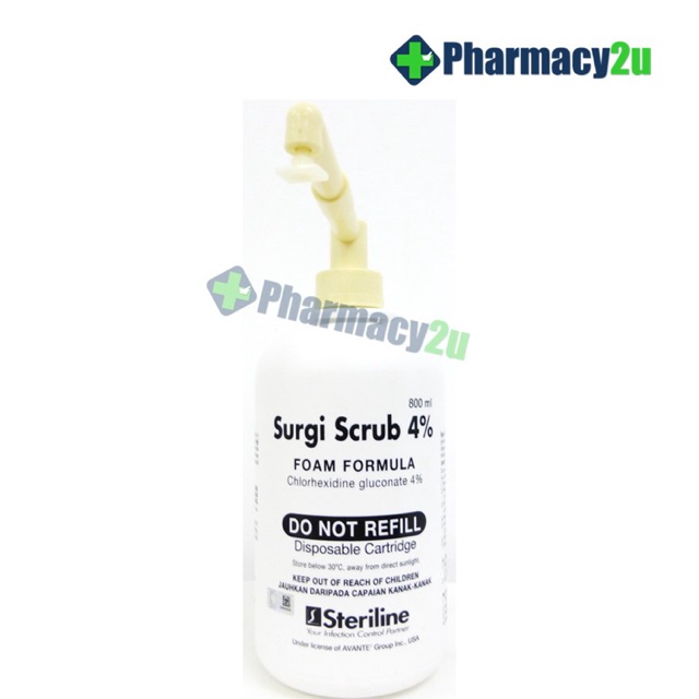 STERILINE SURGI SCRUB 4% CHLORHEXIDINE GLUCONATE FOAM FORMULA 800ML ...
