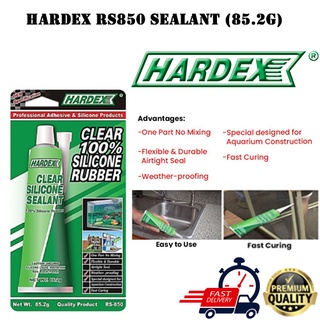 HARDEX RS850 CLEAR SILICONE SEALANT GASKET GLUE ADHESIVE 100% SILICONE ...